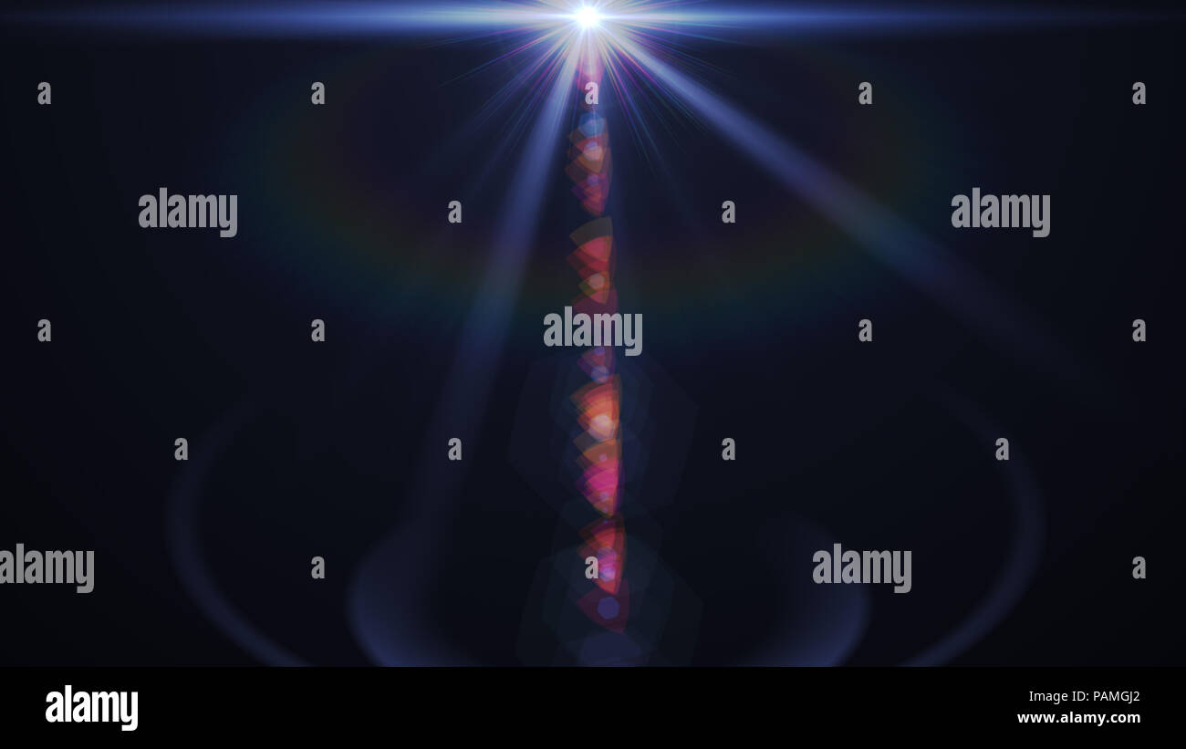abstract of lighting digital lens flare in dark background Stock Photo ...