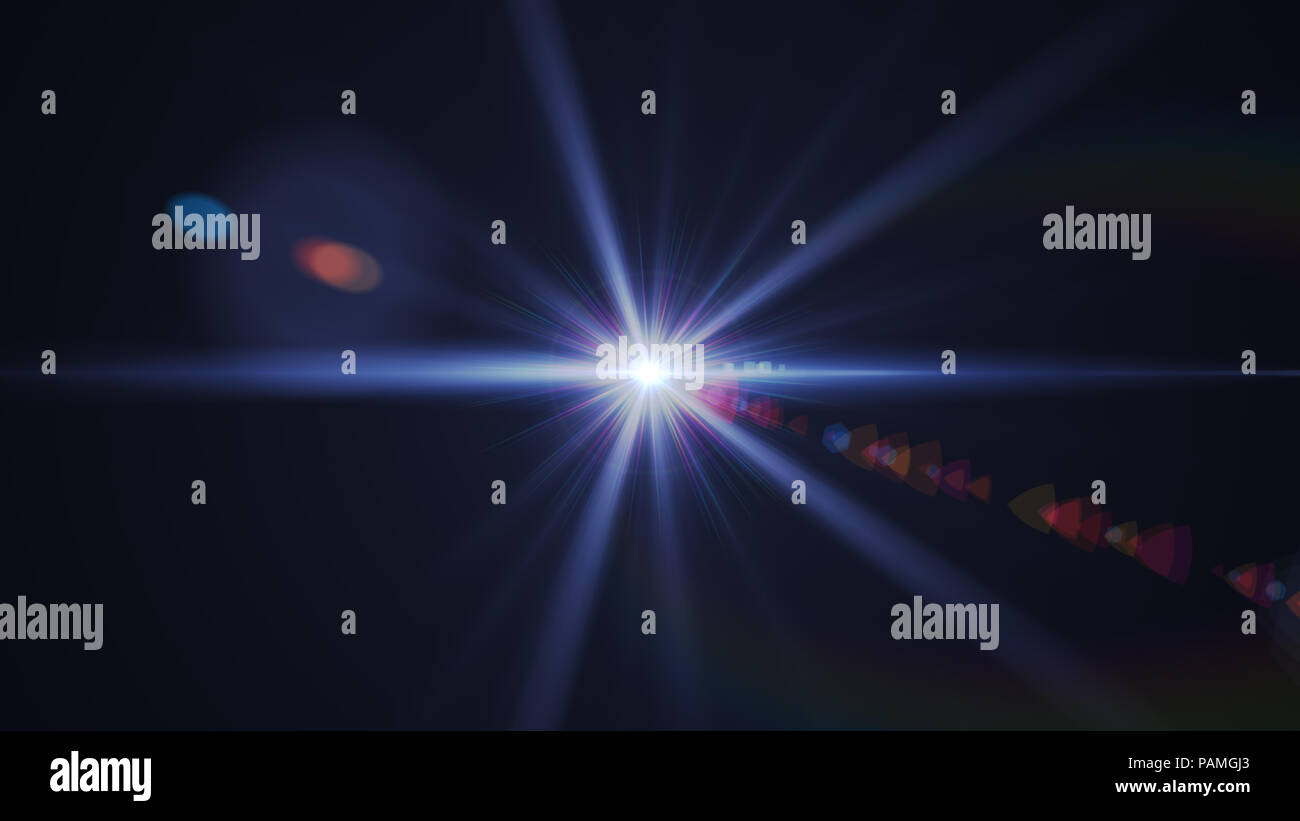 abstract of lighting digital lens flare in dark background Stock Photo ...