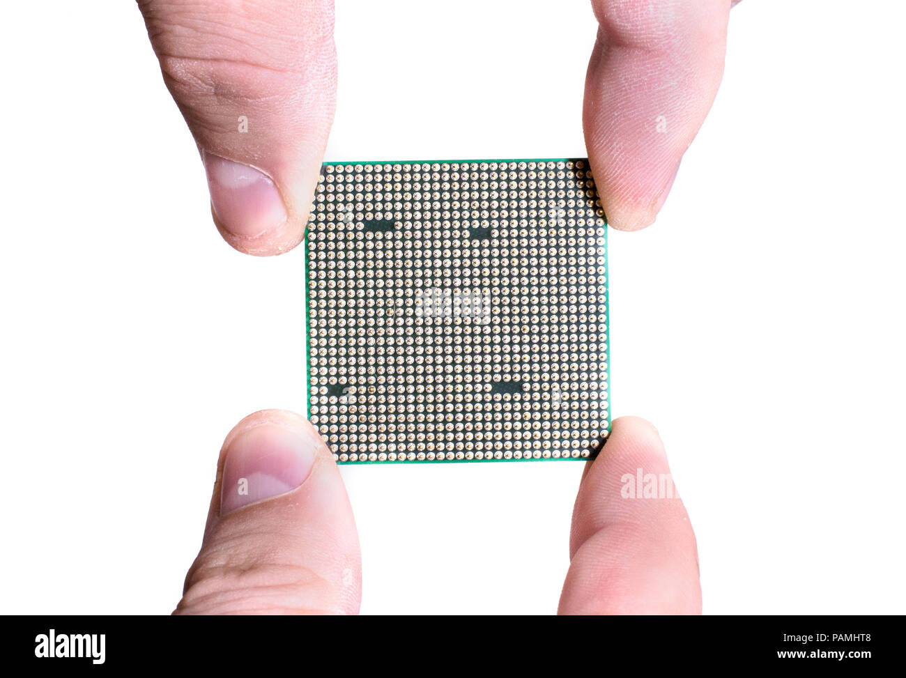 The processor in the person's hand Stock Photo - Alamy