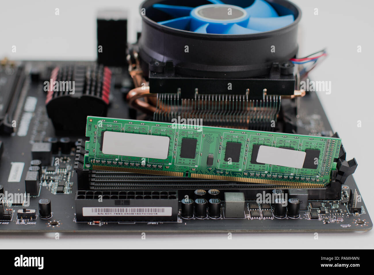 Installing RAM on the motherboard Stock Photo - Alamy