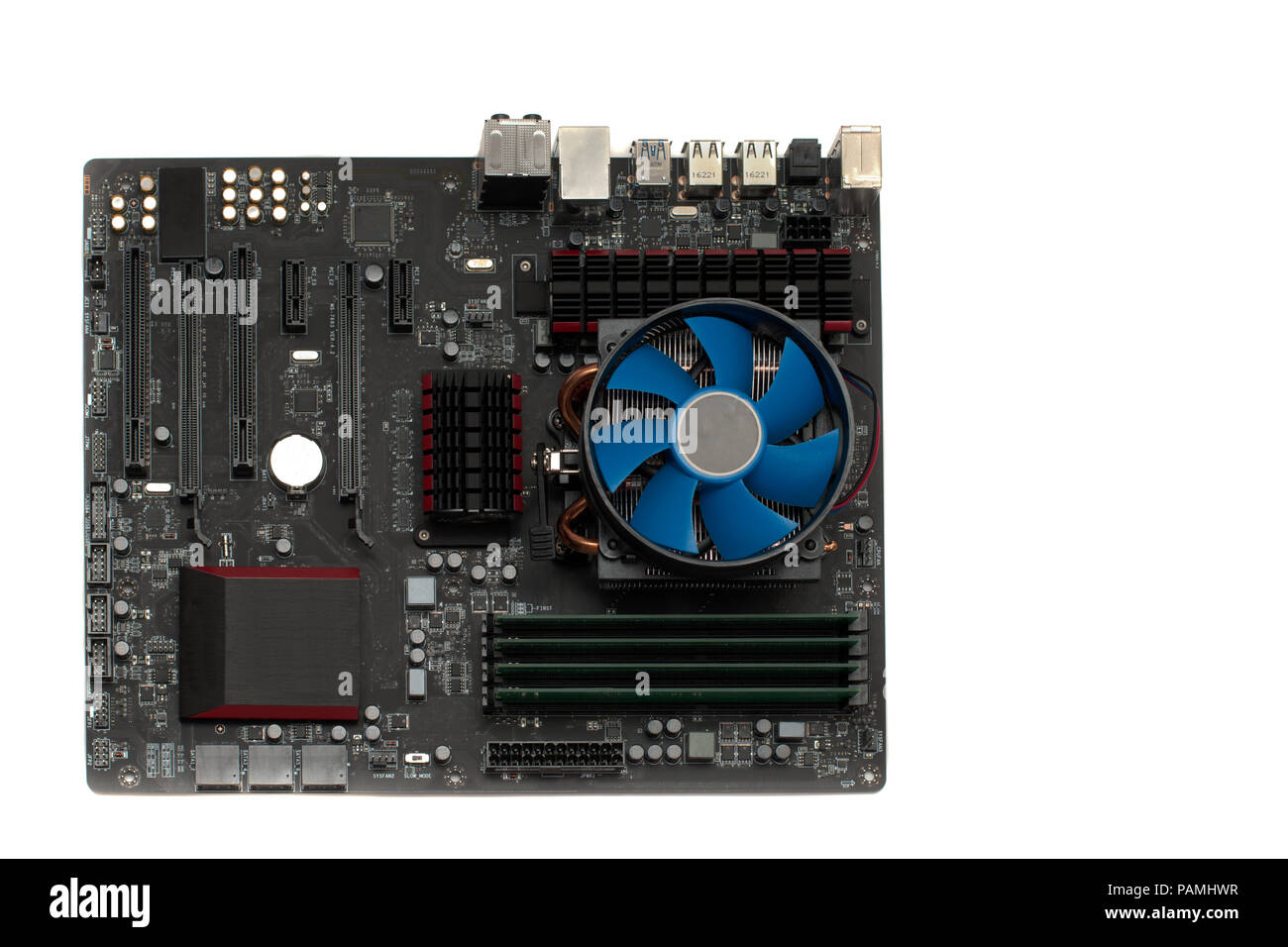 A new generation of motherboards with cooling Stock Photo - Alamy