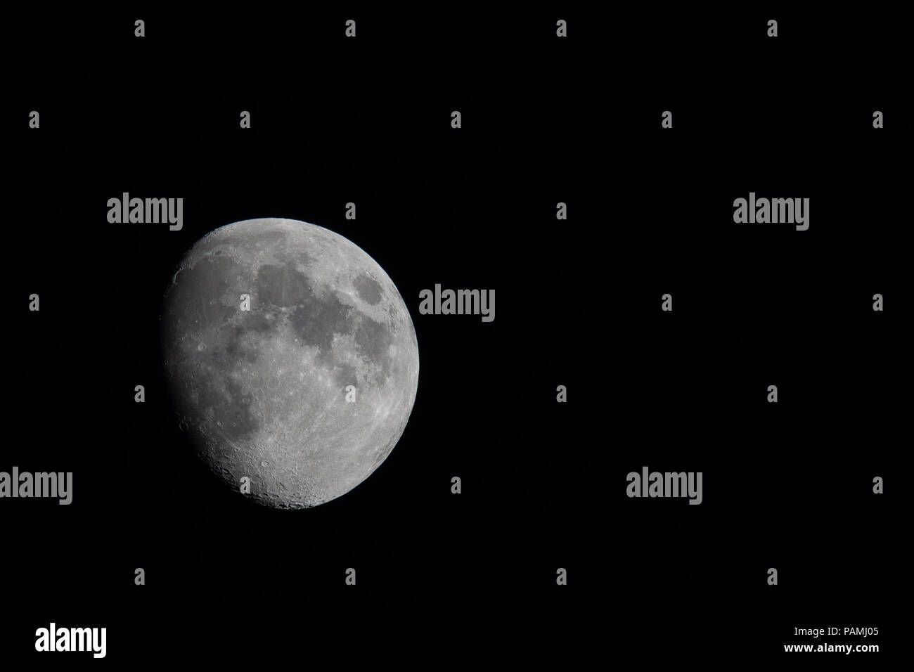 Almost full moon at night Stock Photo - Alamy