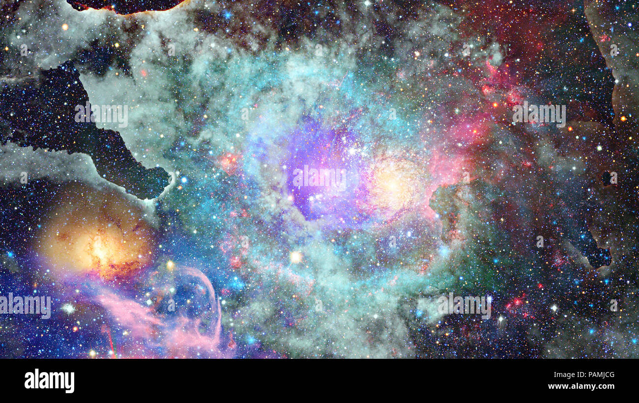 Nebula and stars in outer space. Elements of this image furnished by ...