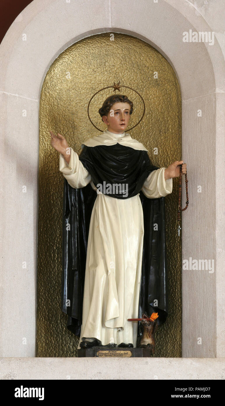 Saint Dominic, statue on the main altar in the Monastery Church of ...