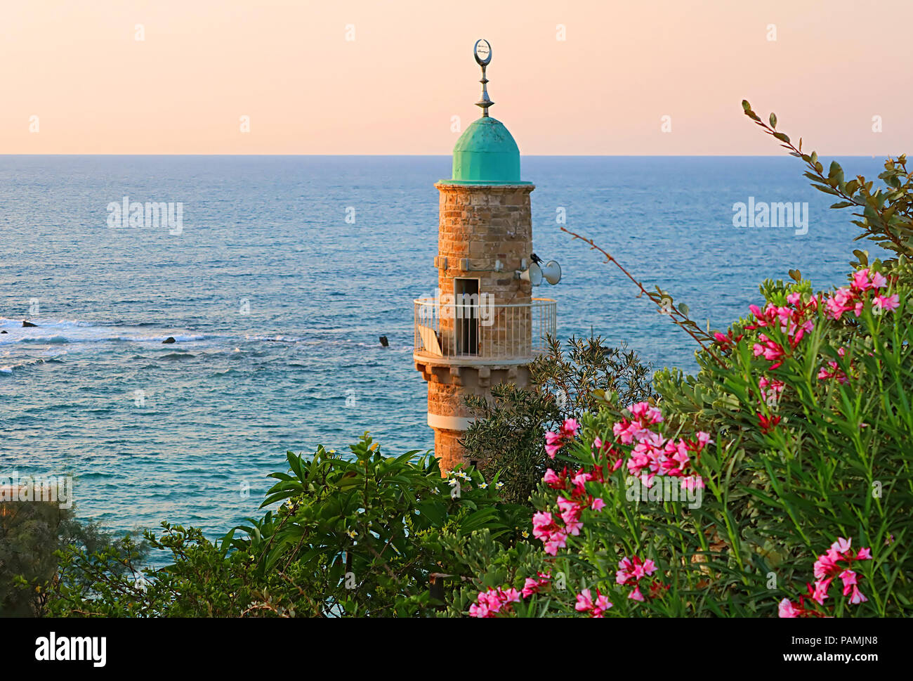 Al-Bahr Mosque or Sea Mosque in Old City of Jaffa, Tel-Aviv, Israel on ...