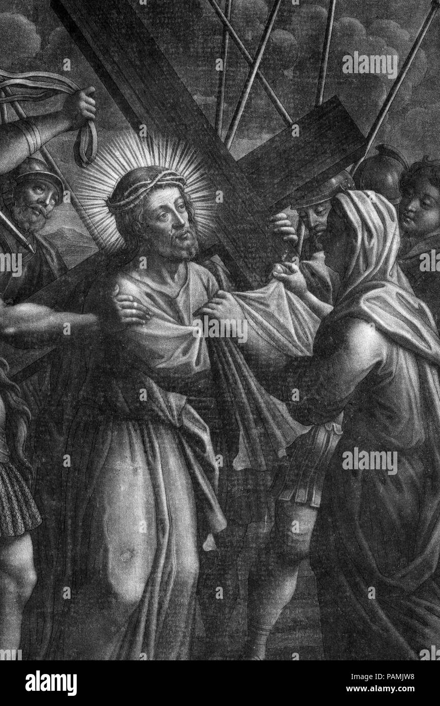 6th Stations of the Cross, Veronica wipes the face of Jesus, Church of ...