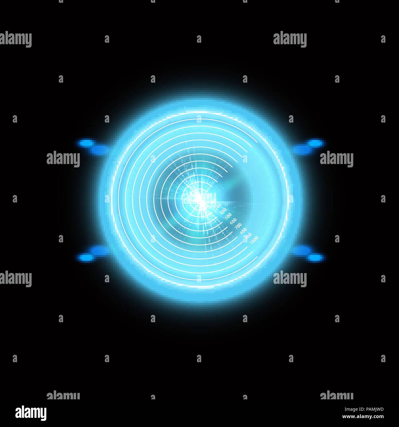 Neon Target isolated. Game Interface Element. Vector illustration Stock ...