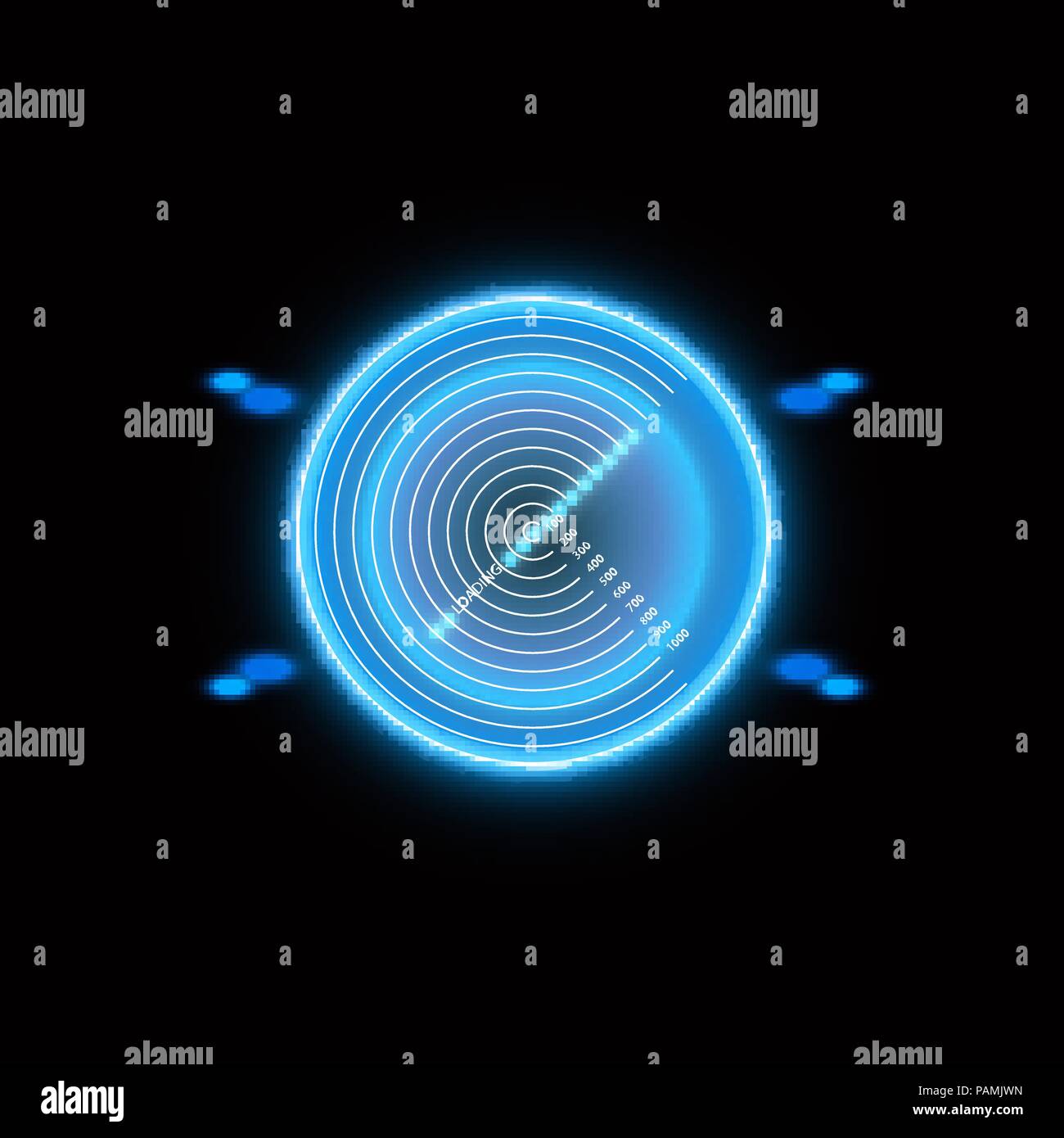 Neon Target isolated. Game Interface Element. Vector illustration Stock ...
