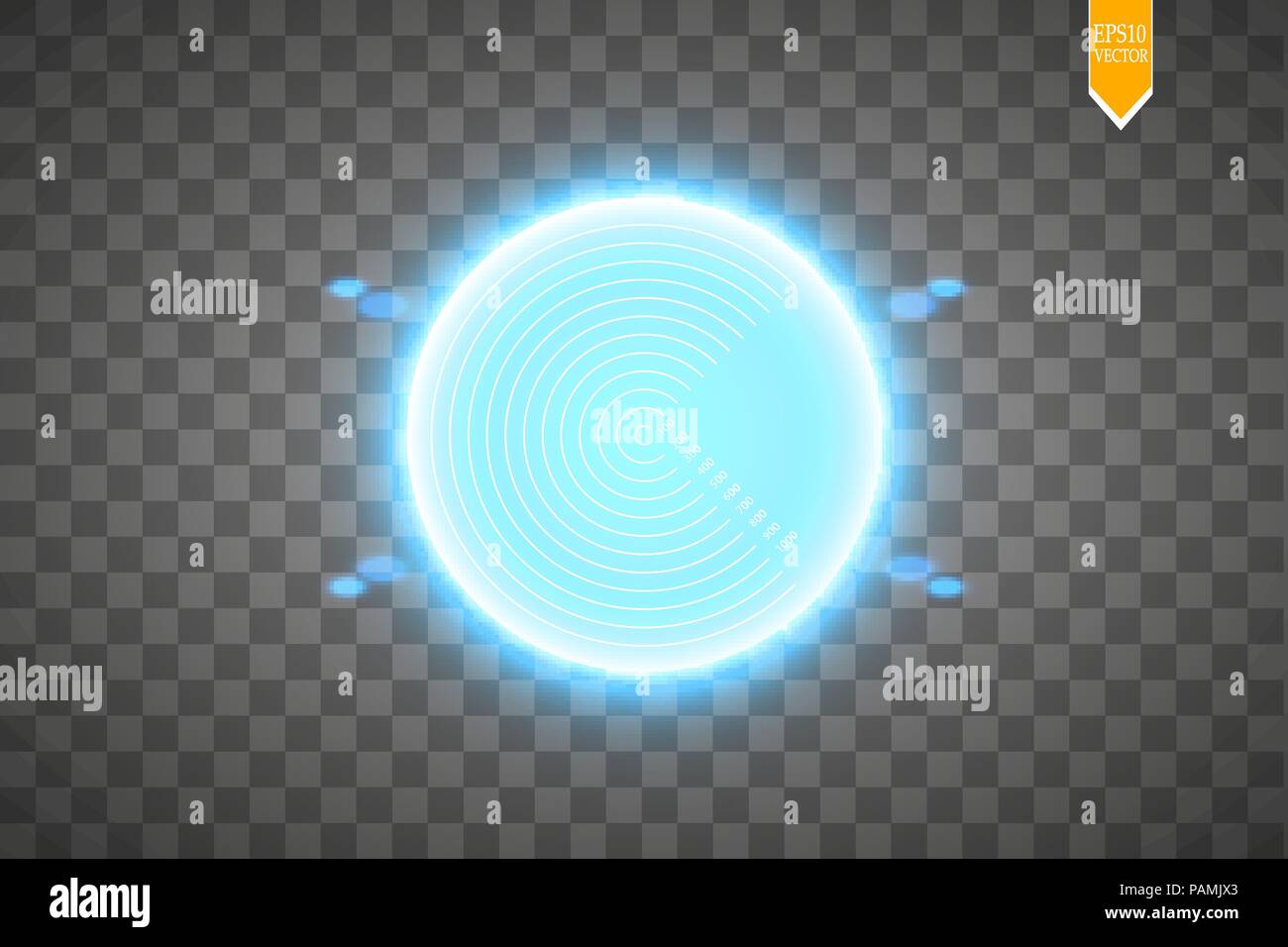 Neon Target isolated. Game Interface Element. Vector illustration Stock ...