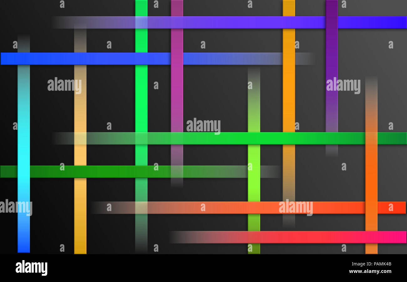 Colorful overlapping stripes background - Abstract dimensional graphic ...