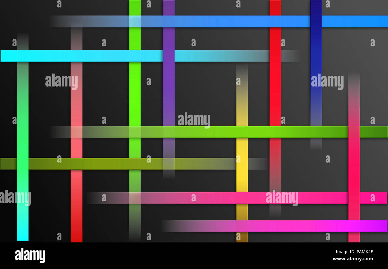 Colorful overlapping stripes background - Abstract dimensional graphic ...