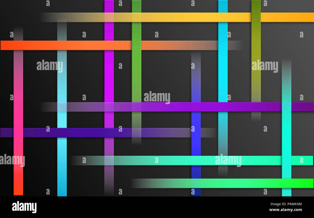 Colorful overlapping stripes background - Abstract dimensional graphic ...