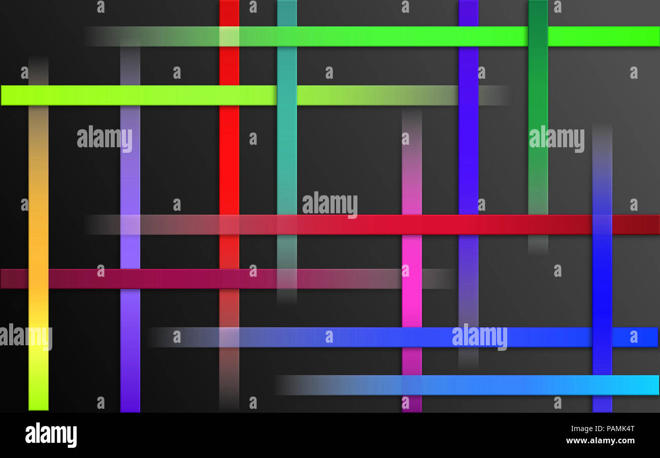 Colorful overlapping stripes background - Abstract dimensional graphic ...