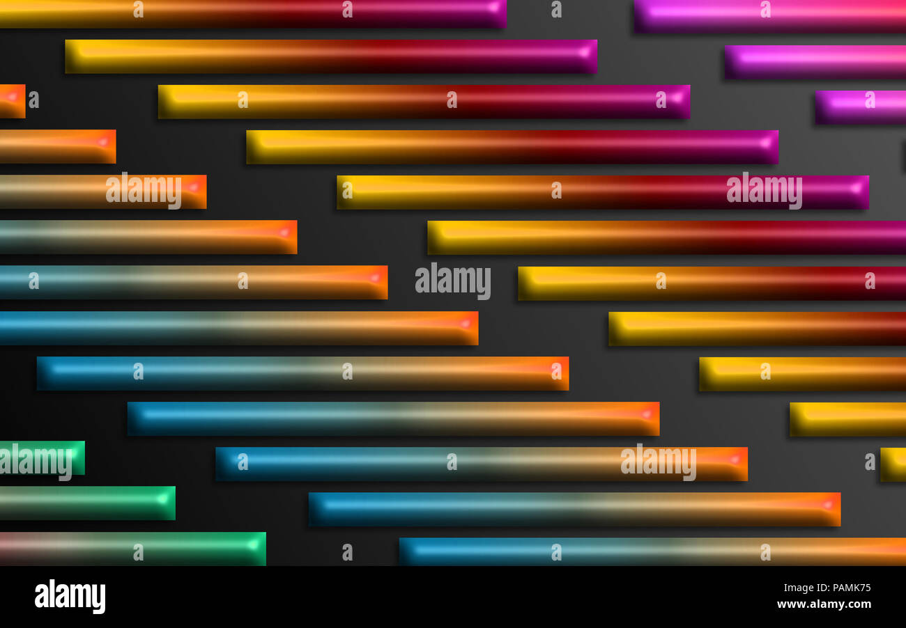 Colorful Bars Background - Abstract Glossy Rectangle Shapes Digital ...