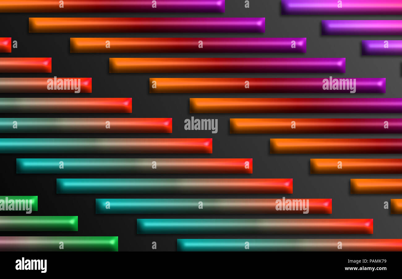 Colorful Bars Background - Abstract Glossy Rectangle Shapes Digital ...