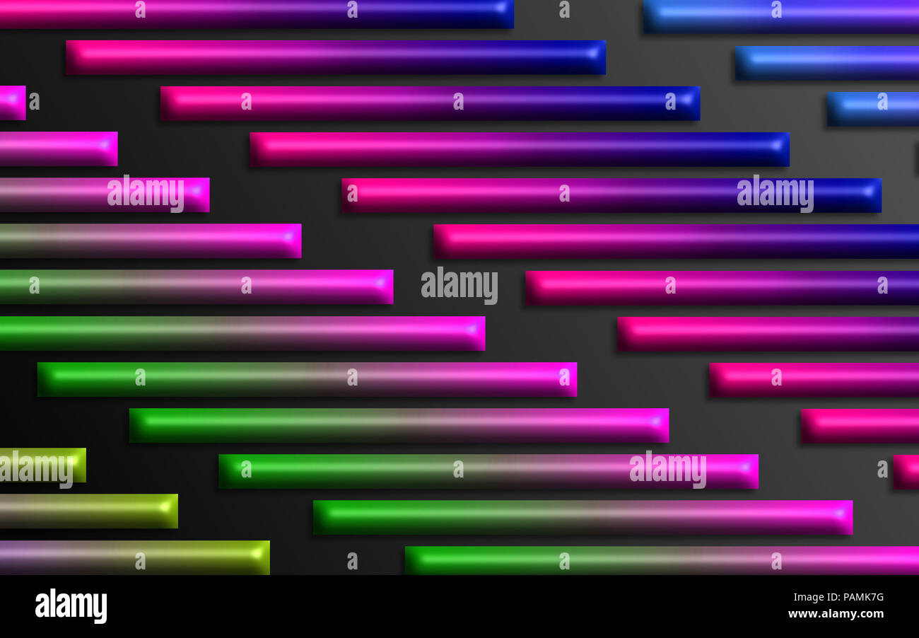 Colorful Bars Background - Abstract Glossy Rectangle Shapes Digital ...