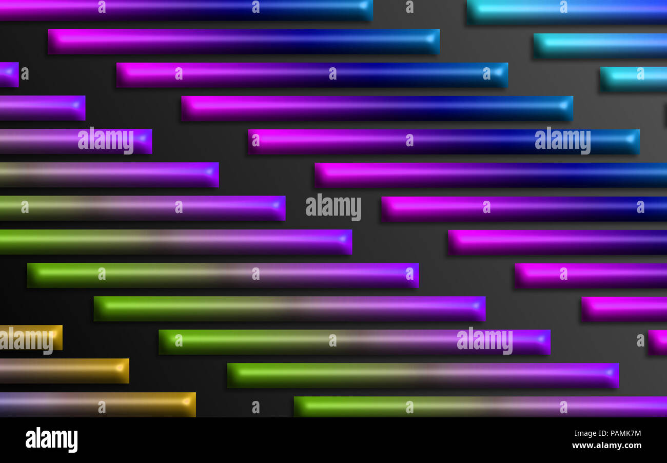 Colorful Bars Background - Abstract Glossy Rectangle Shapes Digital ...