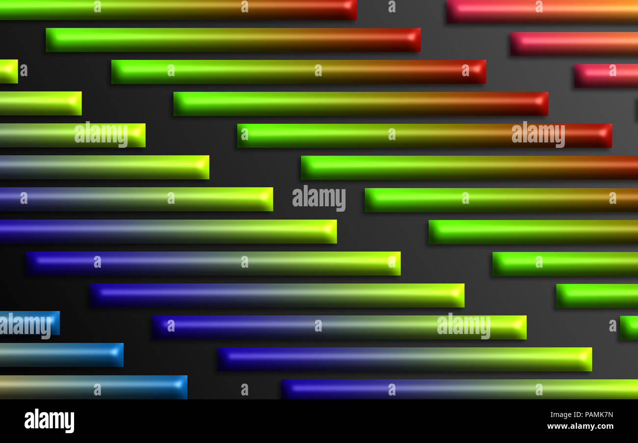 Colorful Bars Background - Abstract Glossy Rectangle Shapes Digital ...