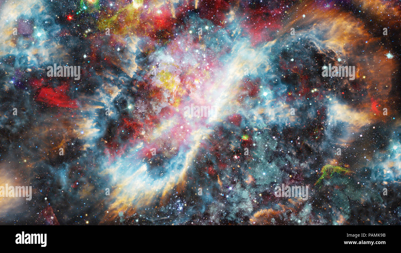 Group of bright massive stars in the nebula. Elements of this image ...