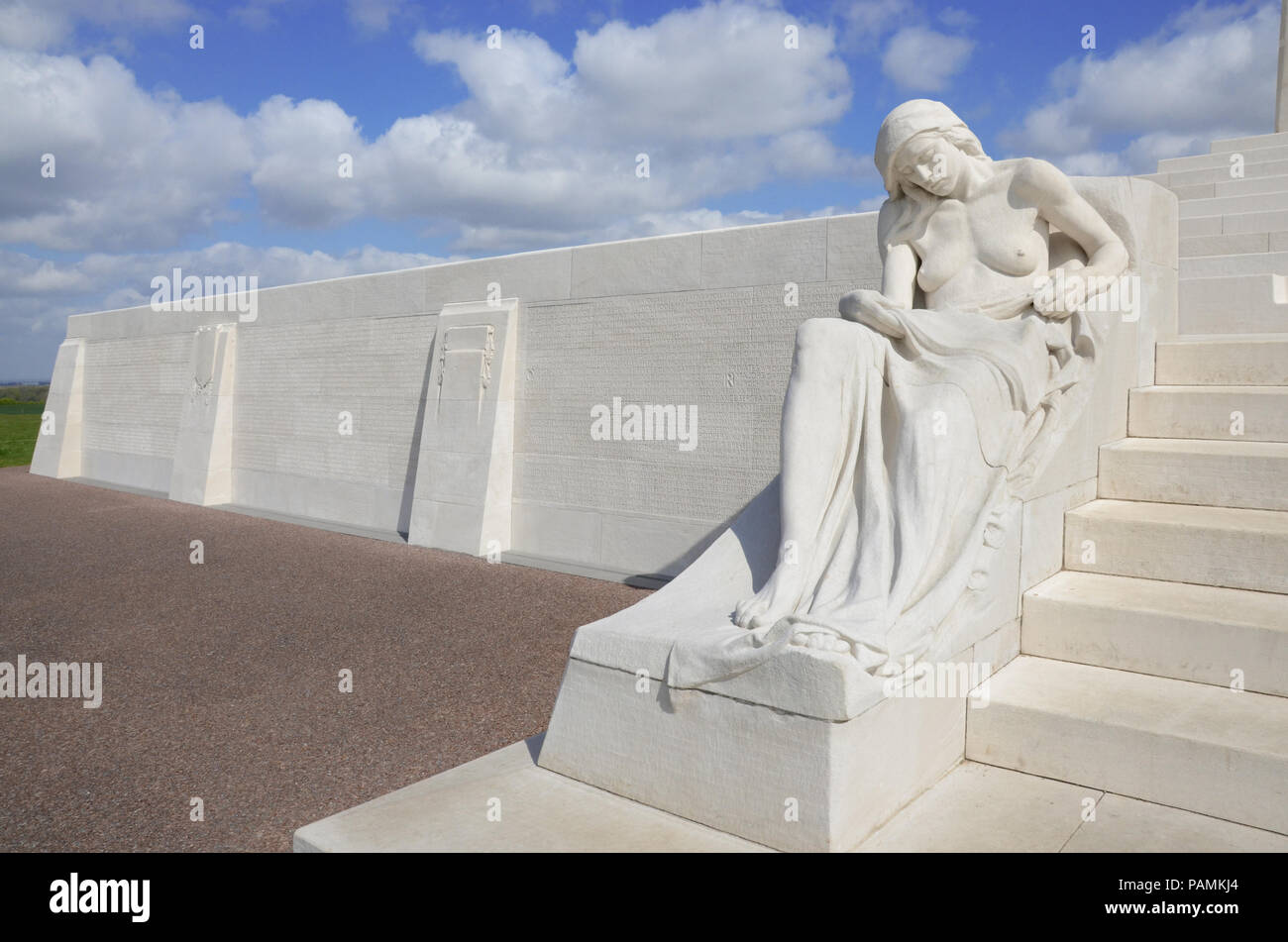 Vimy Ridge - Reclining lady Stock Photo - Alamy
