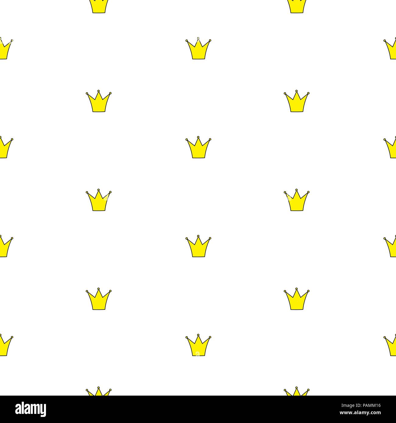 Princess Crown Seamless Pattern Background Vector Illustration Stock ...