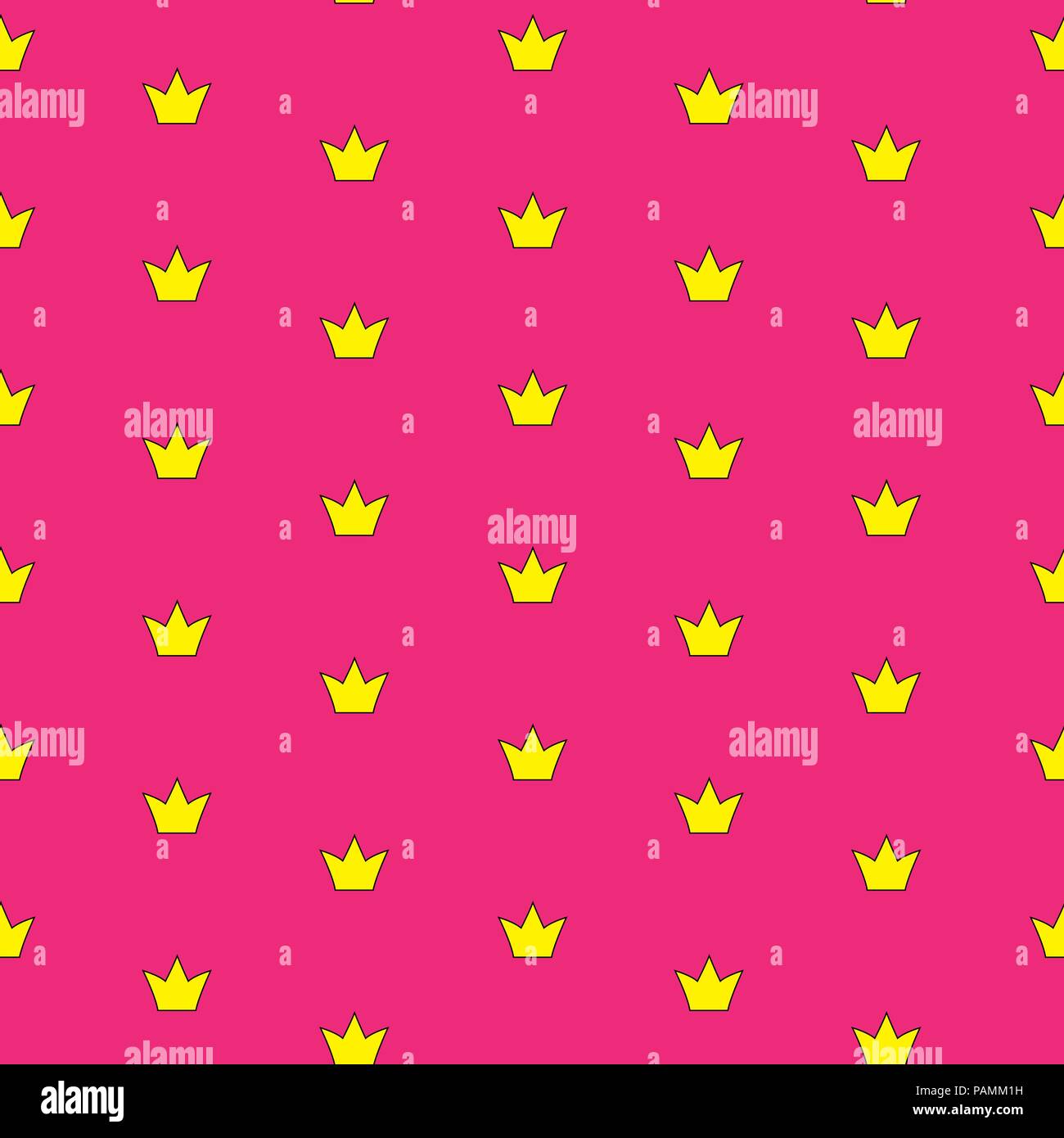Princess Crown Seamless Pattern Background Vector Illustration Stock ...