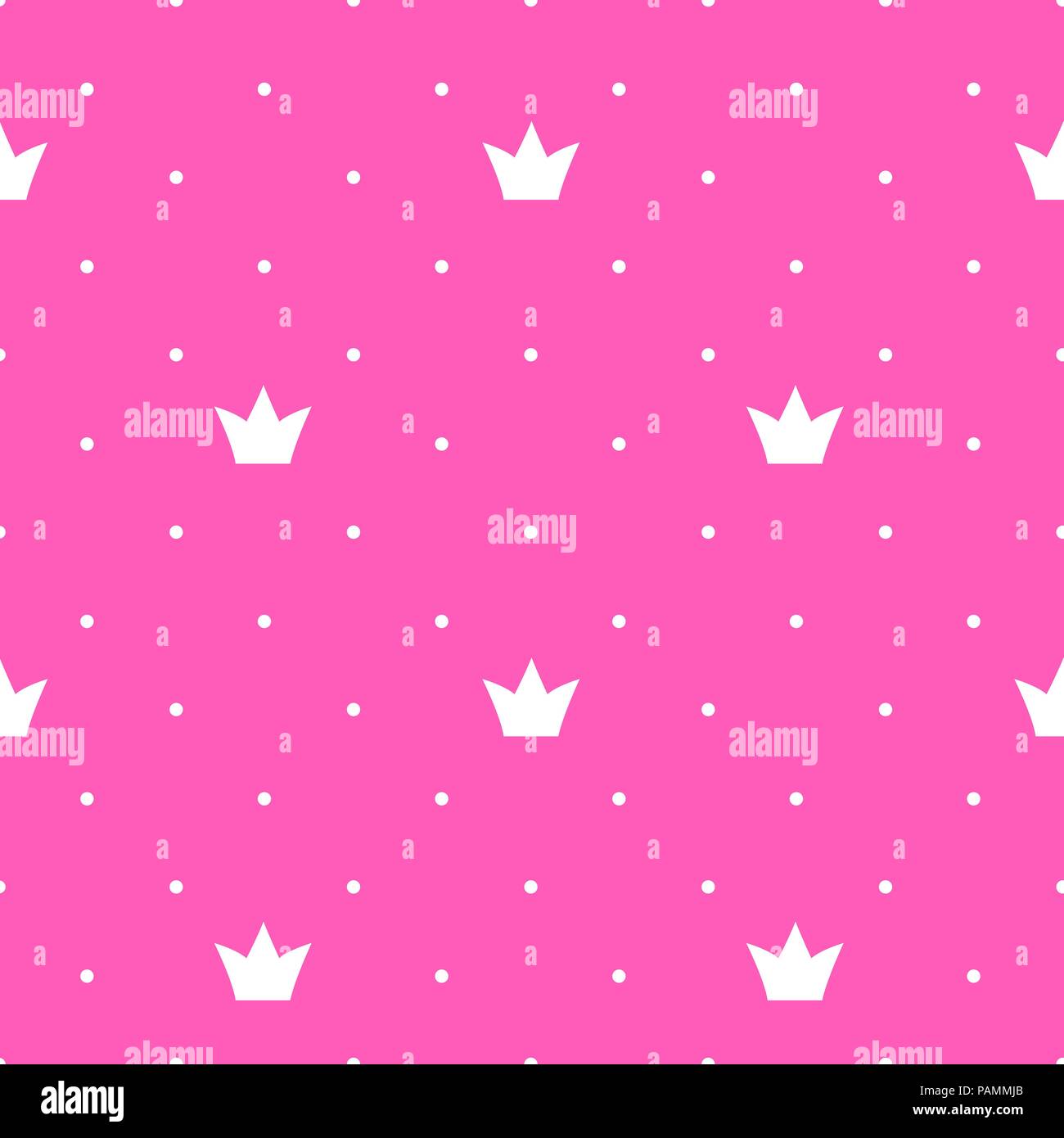 Princess Crown Seamless Pattern Background Vector Illustration Stock ...