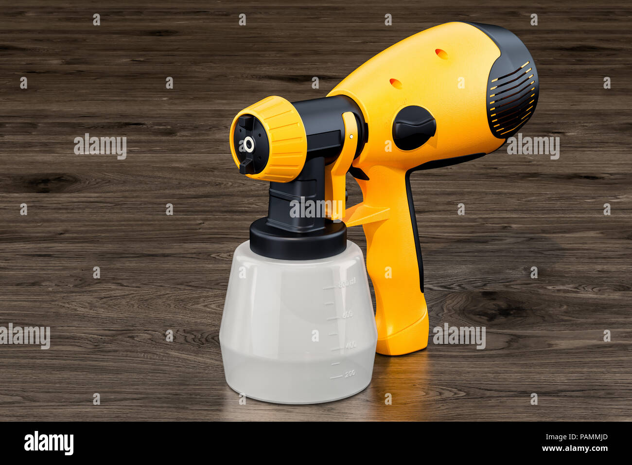 Electric paint spray gun, 3D rendering isolated on white background ...