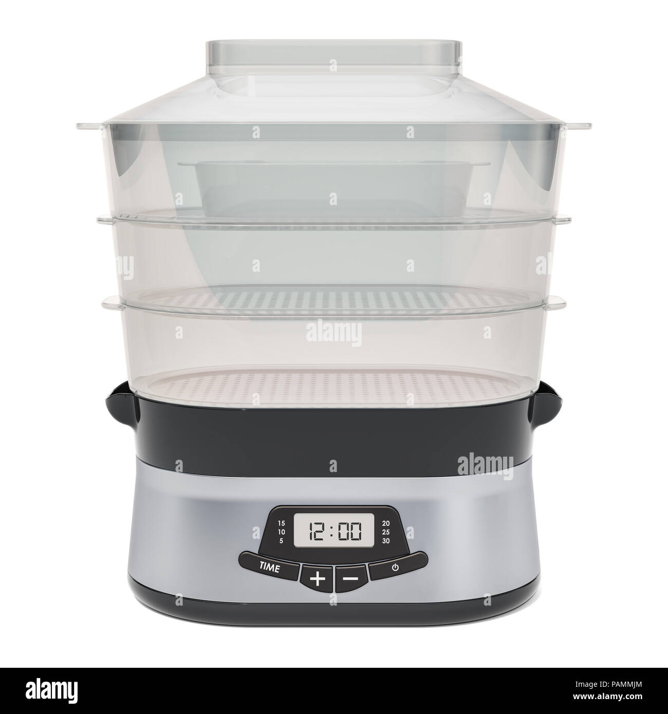 Food steamer. 3D rendering isolated on white background Stock Photo - Alamy