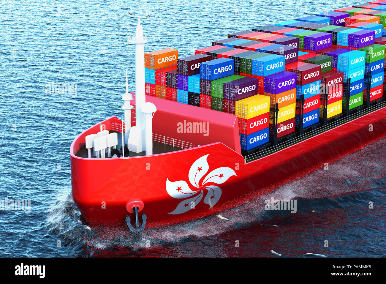 Flag ship containers hi-res stock photography and images - Alamy