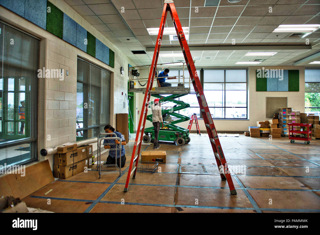 UNITED STATES: July 23, 2018: Goshen Post Elementary School, located at ...