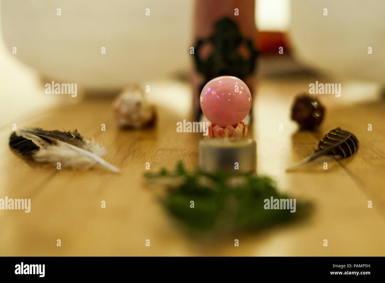 Sacred objects being displayed on the ground in a geometrical fashion ...