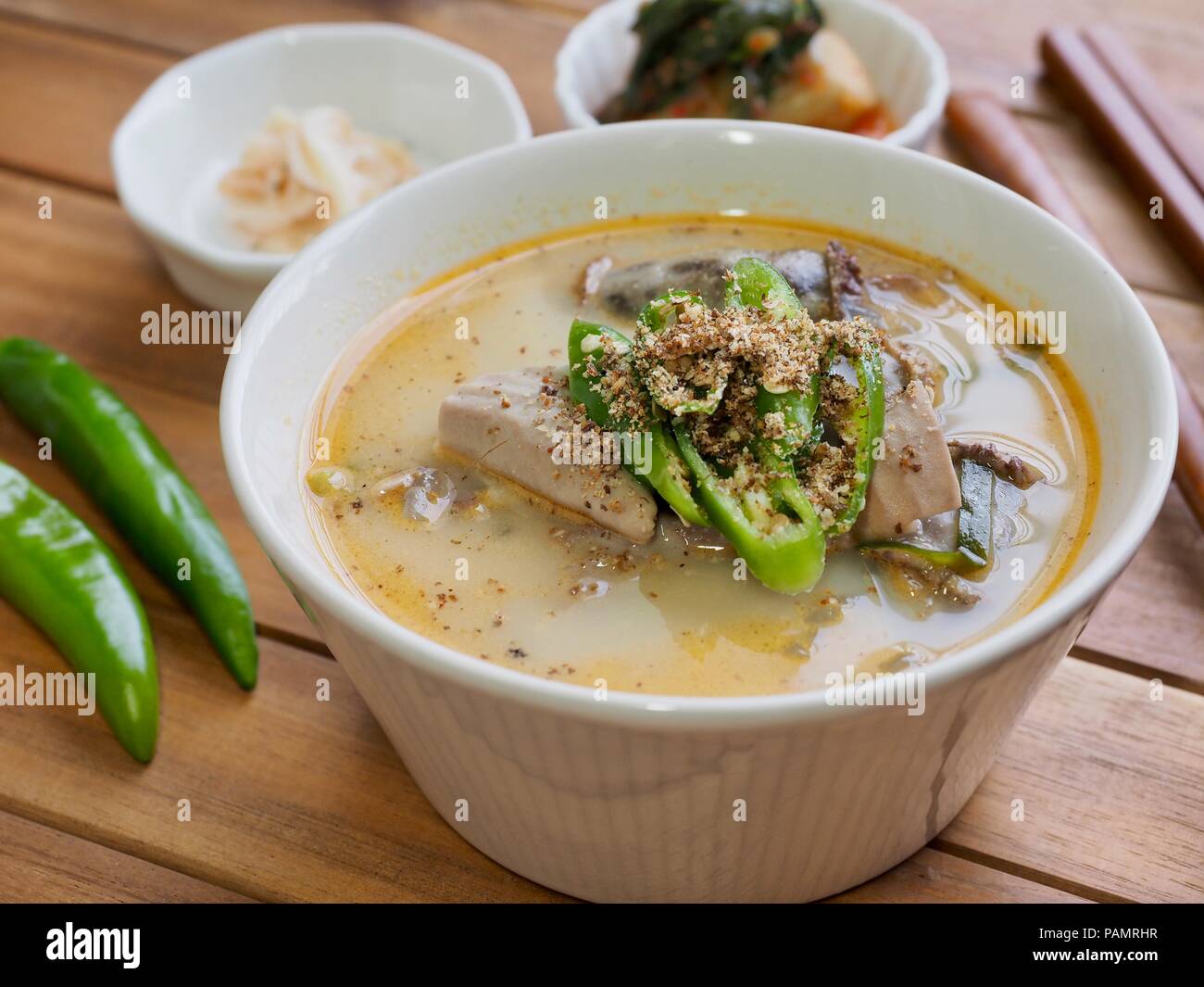Korean food Sundae soup, sundae gukbap Stock Photo - Alamy