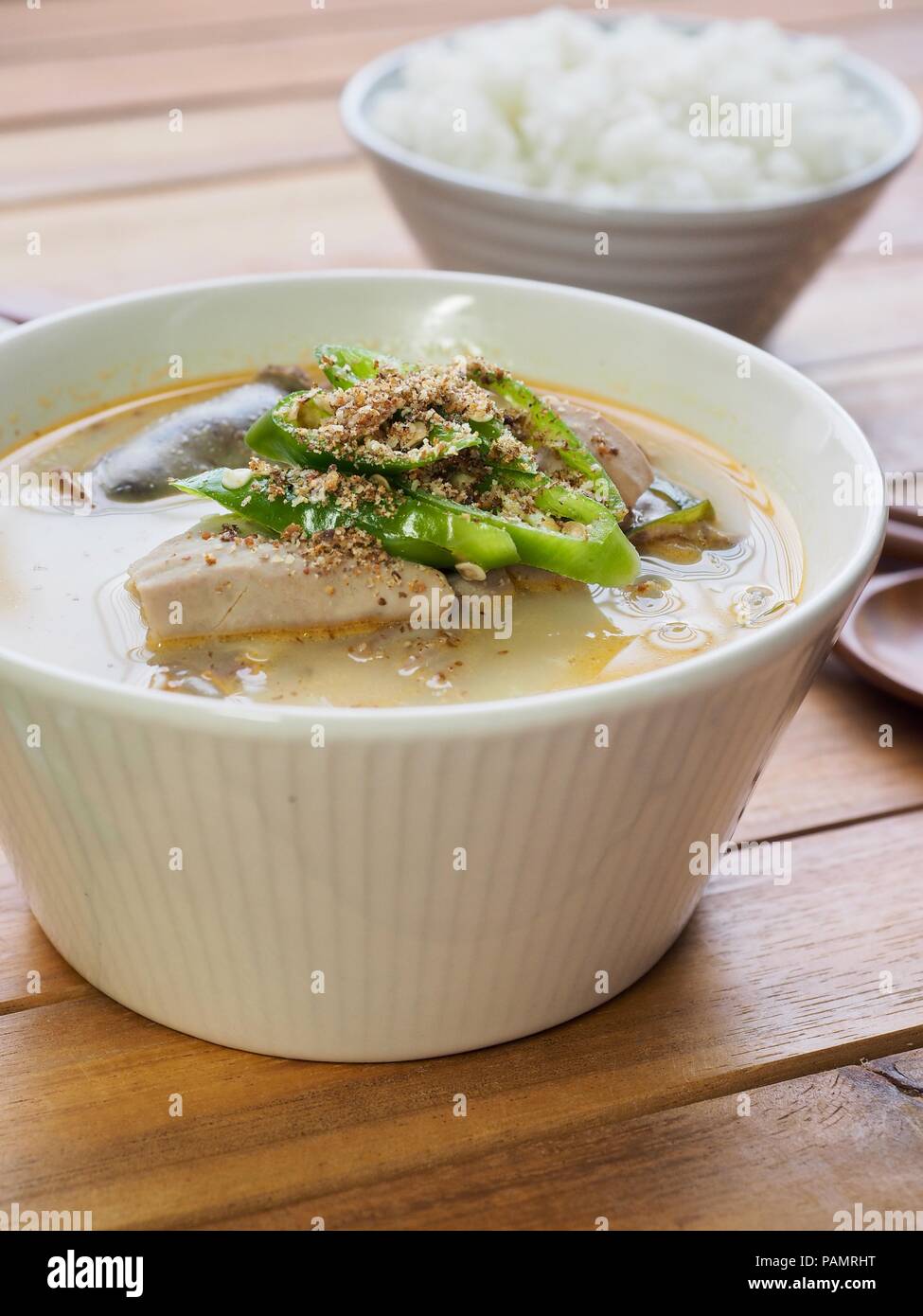 Korean food Sundae soup, sundae gukbap Stock Photo - Alamy