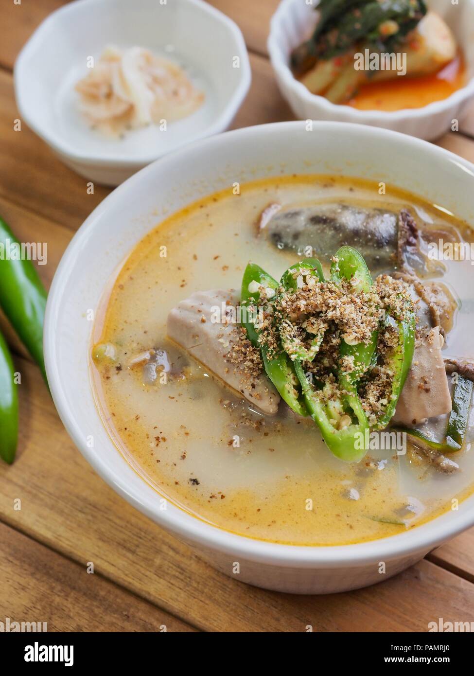 Korean food Sundae soup, sundae gukbap Stock Photo - Alamy