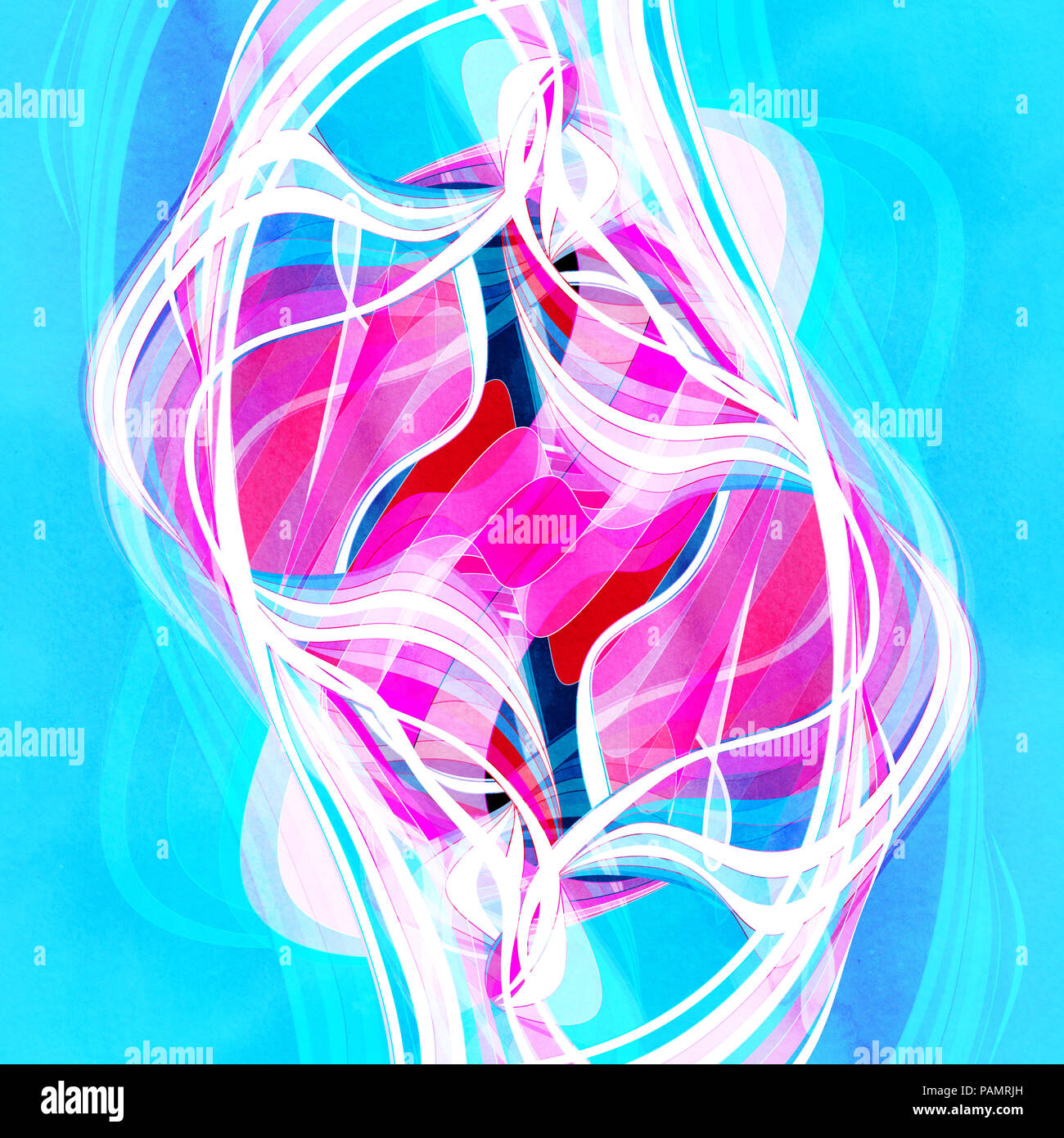 Abstract watercolor bright background with different colorful wave ...