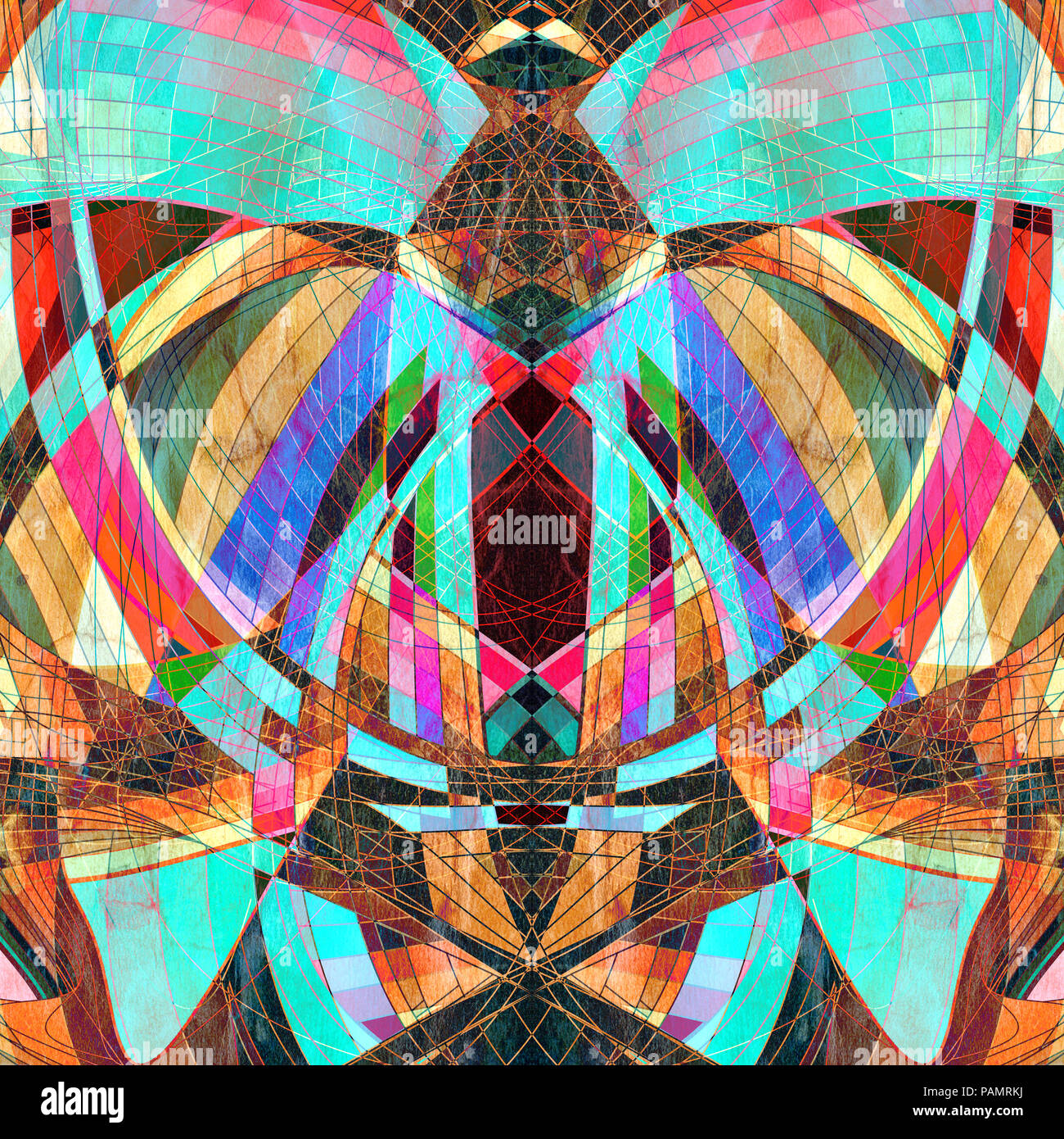 Abstract watercolor bright background with different colorful wave ...