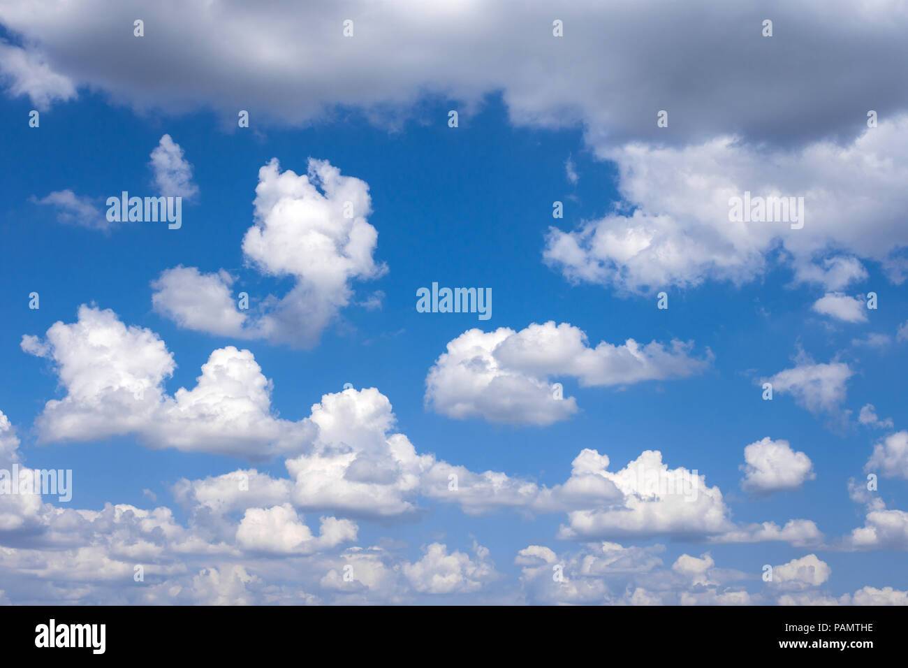 Cumulus clouds building before summer storm - France Stock Photo - Alamy