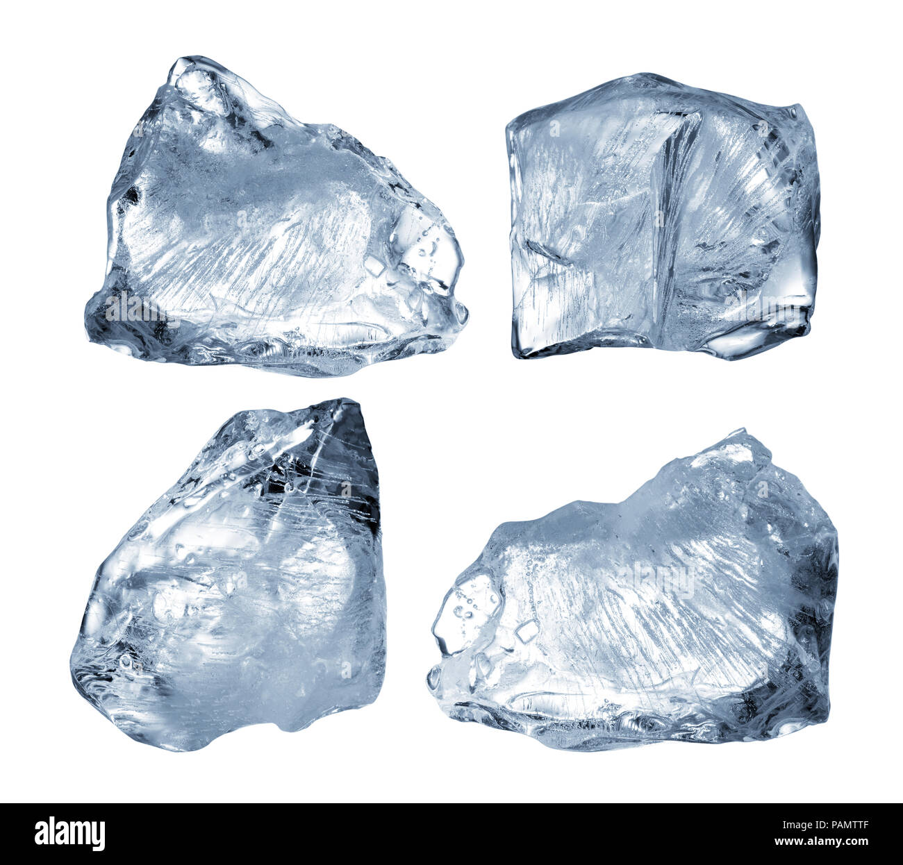 ice blocks isolated on white background Stock Photo - Alamy