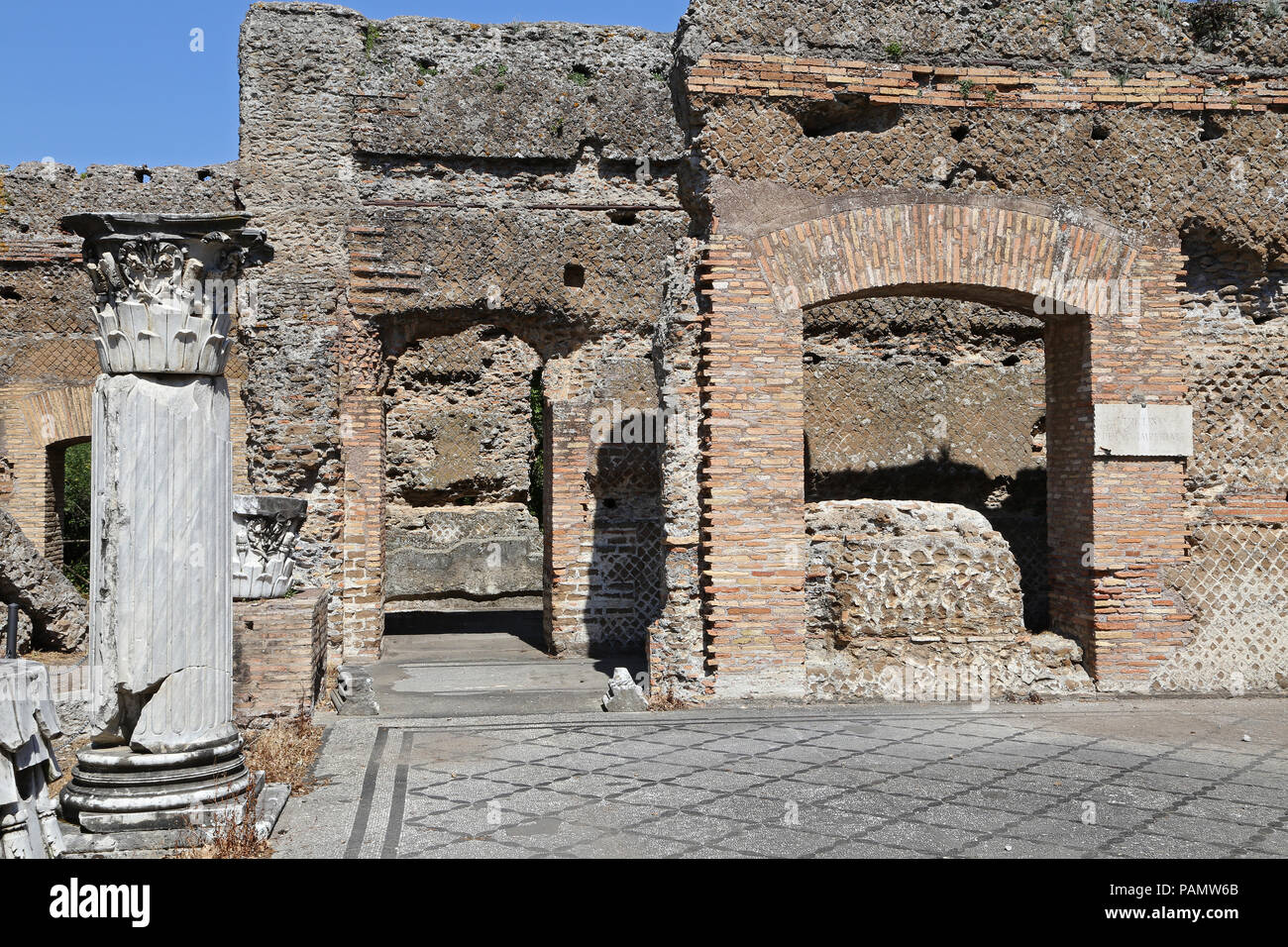 Tivoli, Italy - April 21, 2014: Ancient ruins of Hadrian's Villa (Villa ...