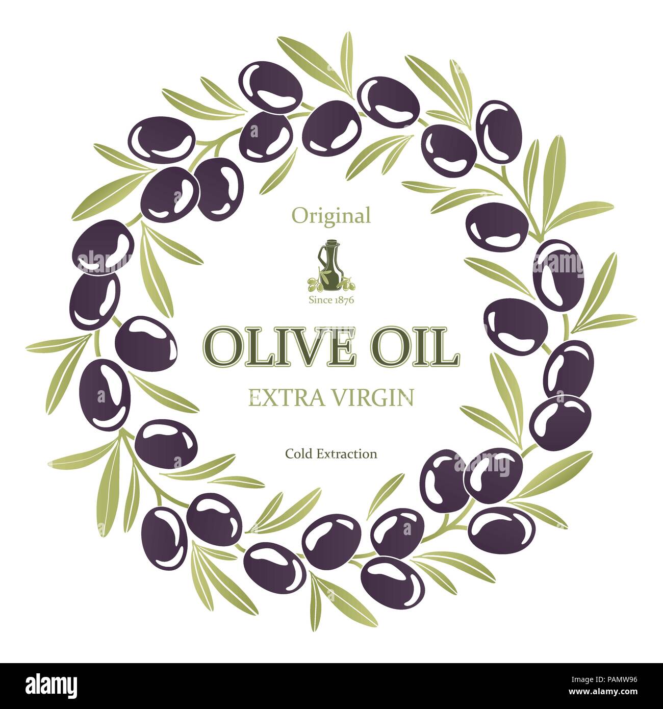 Olive oil logo hi-res stock photography and images - Alamy