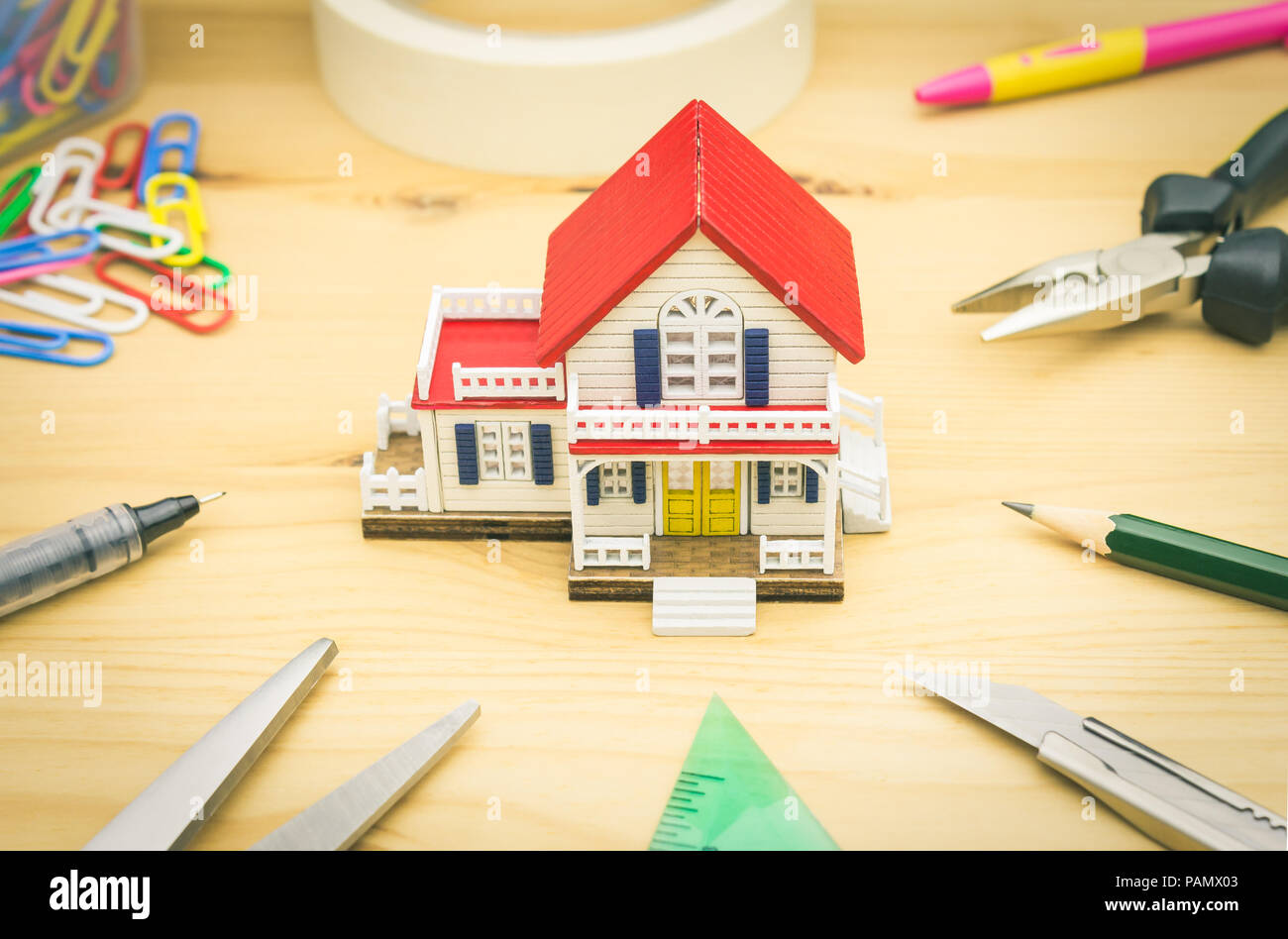 Home Improvement Concept. Home improvement background including ...