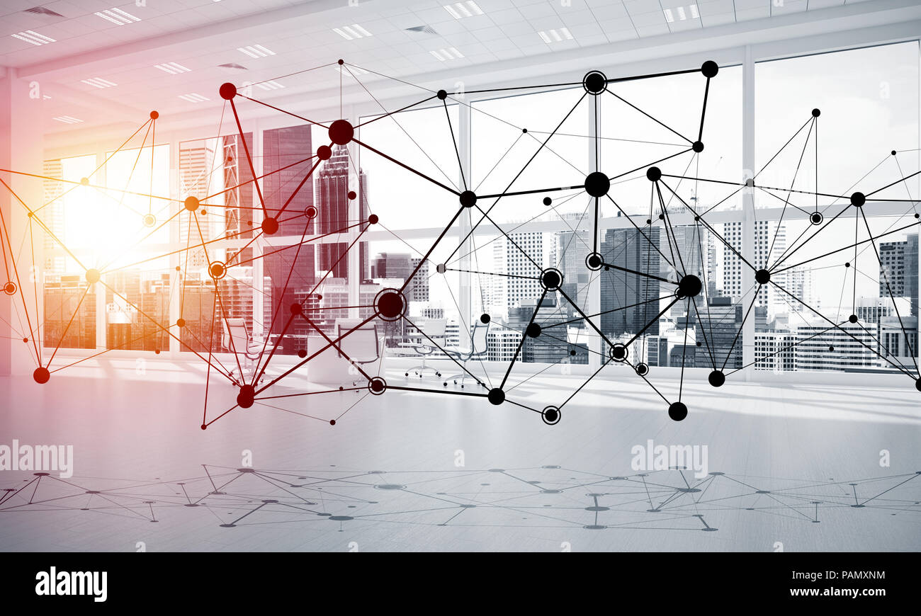 Networking and wireless connection as concept for effective modern ...