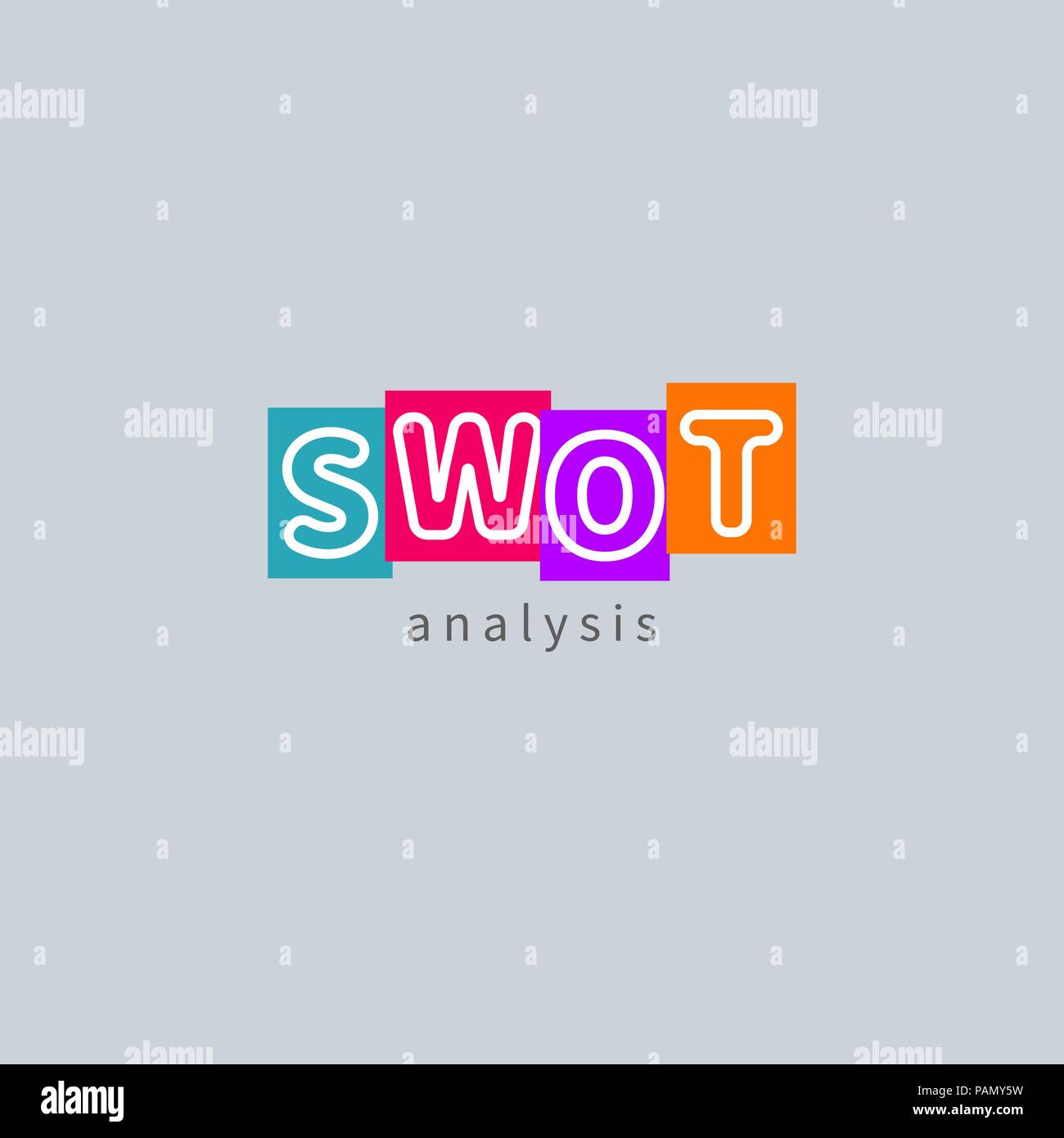 Swot analysis, color word swot, lettering of letters of swot analysis ...