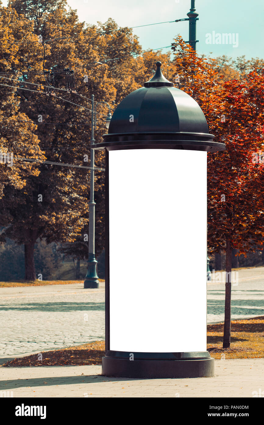 Blank advertising column hi-res stock photography and images - Alamy