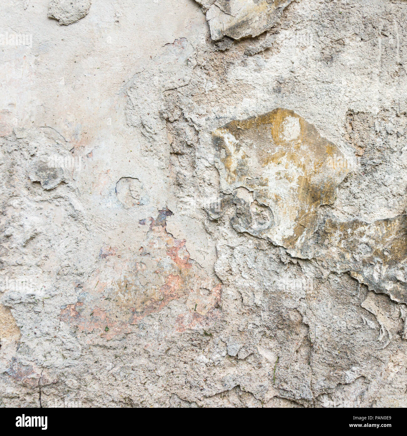 Old Wall With Peel Grey Stucco Texture. Retro Vintage Worn Wall ...