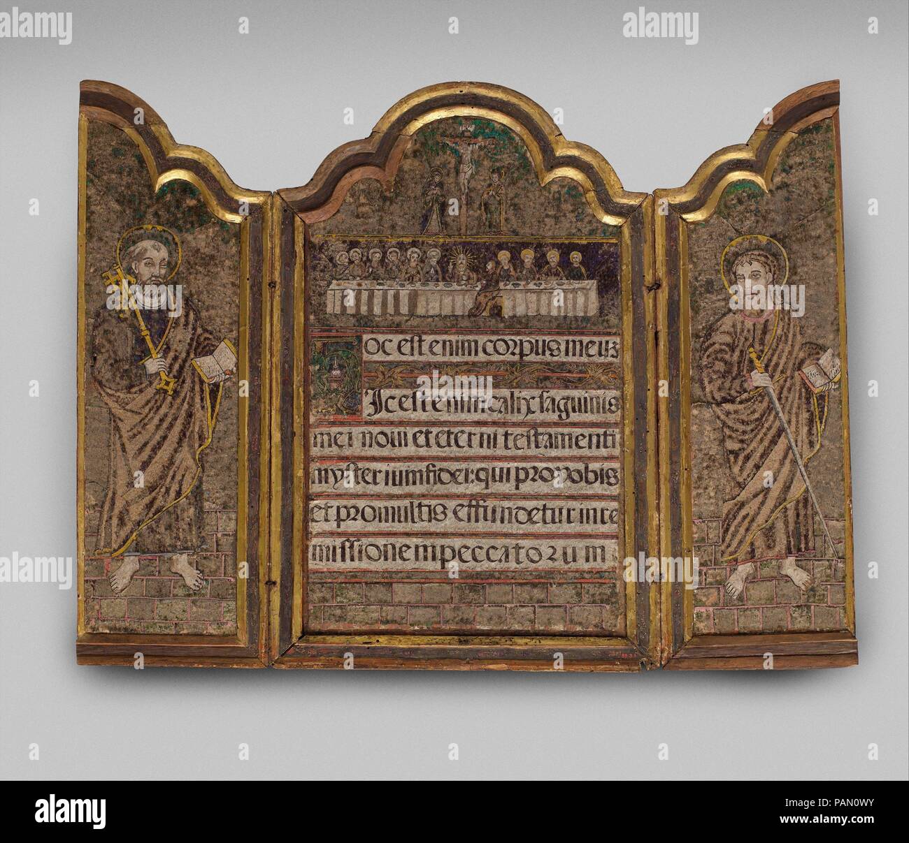 The Institution of the Eucharist at the Last Supper with St. Peter and ...