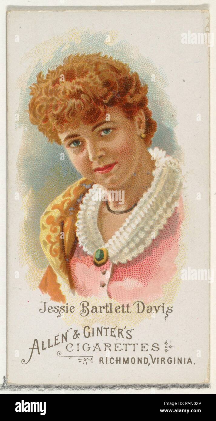Jessie Bartlett Davis, from World's Beauties, Series 1 (N26) for Allen ...