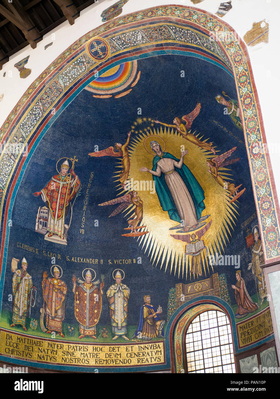 An alter inside the Salerno Cathedral, or doumo. It is dedicated to ...