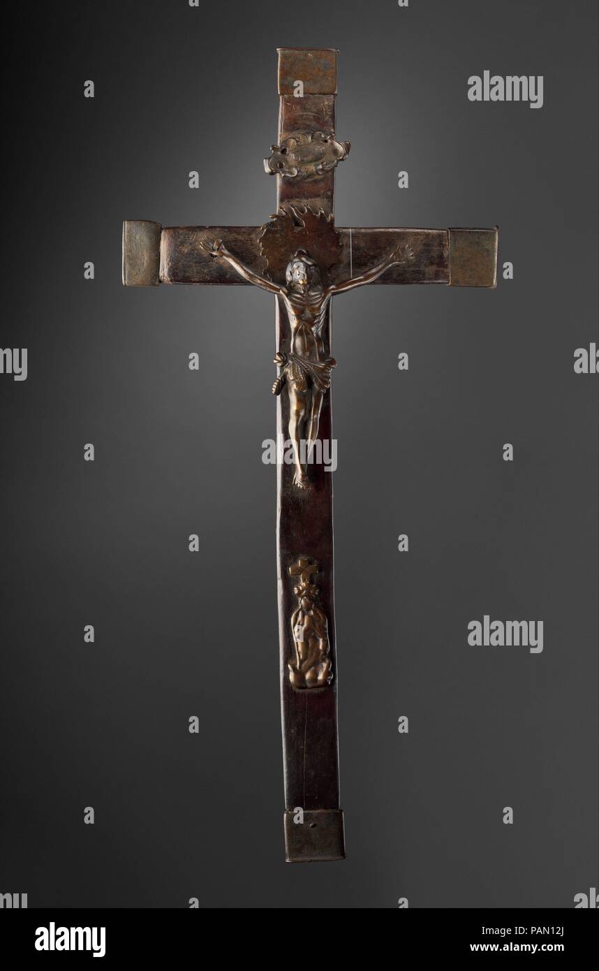 Crucifix. Culture: Kongo peoples; Kongo Kingdom. Dimensions: H. 18 in ...